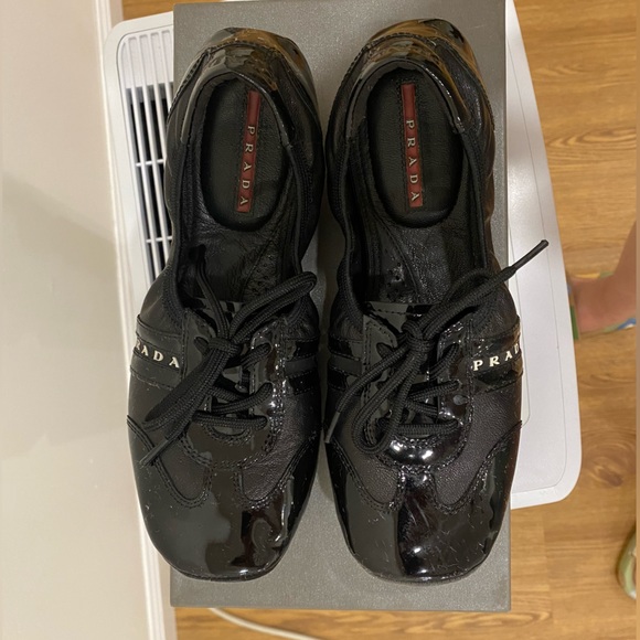 Prada | Shoes | Prada Dance Slip On Shoe Black Black | Poshmark